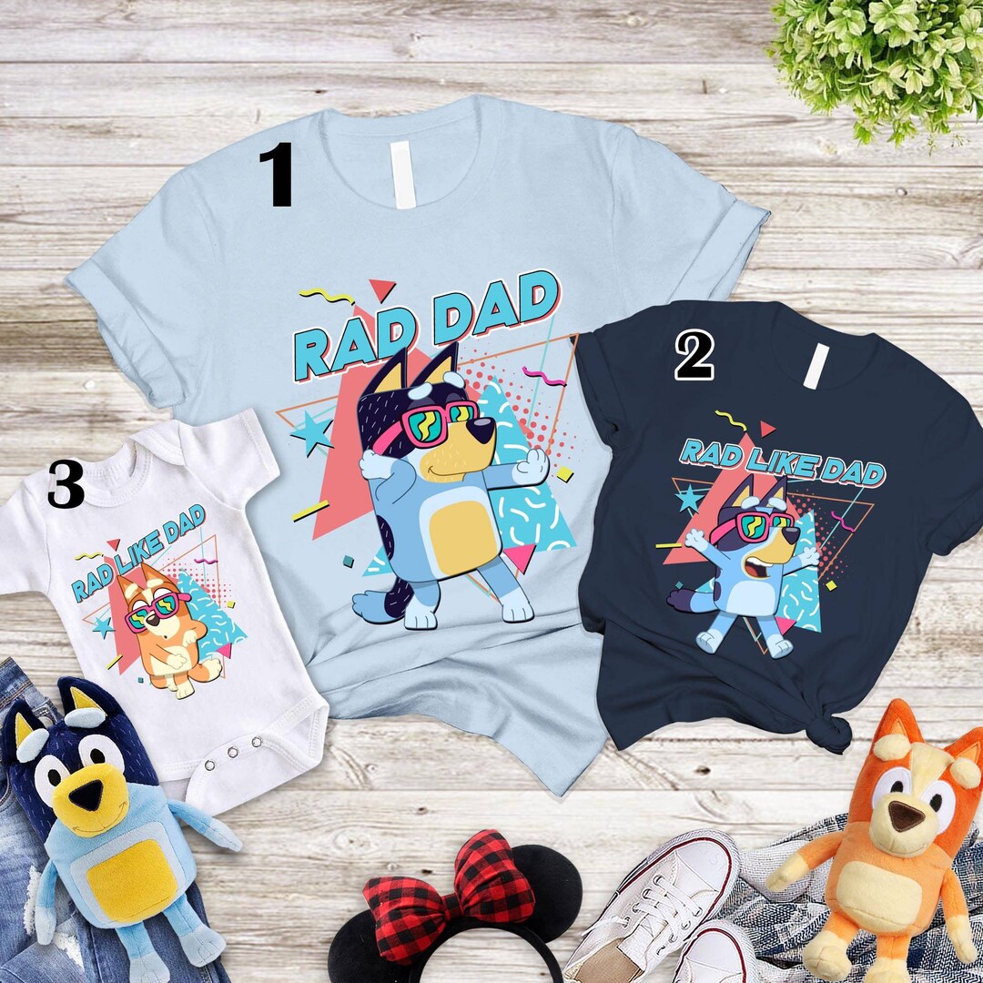 Retro 90s Bluey Bandit Rad Dad Shirt Bluey Dad Shirt Bluey - Etsy