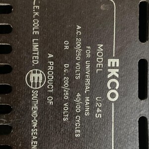 EKCO Vintage Radio Model U245 - Etsy