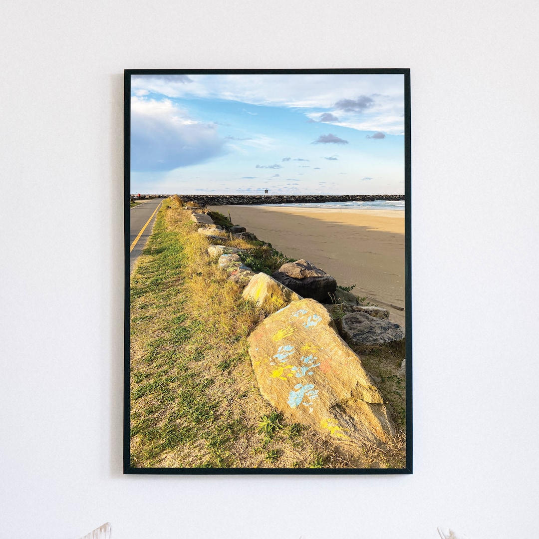 Yamba Rock Wall Hand Prints Australian Costal Fishing Town Frame at ...