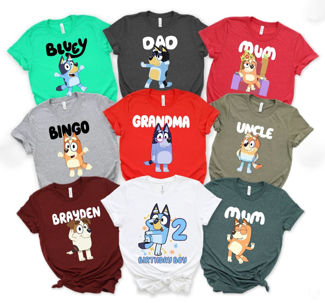 Bluey Party Shirts Bluey Birthday Shirt Bluey Theme T - Etsy