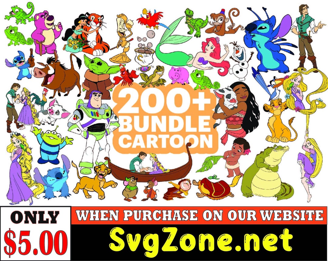 Cartoon Svg Bundle Files for Instant Download - Etsy