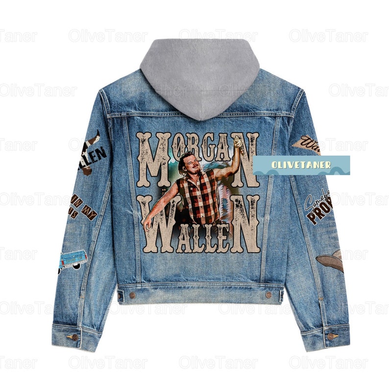 Morgan Wallen Denim Jacket Wallen Western Men Jacket Wallen - Etsy