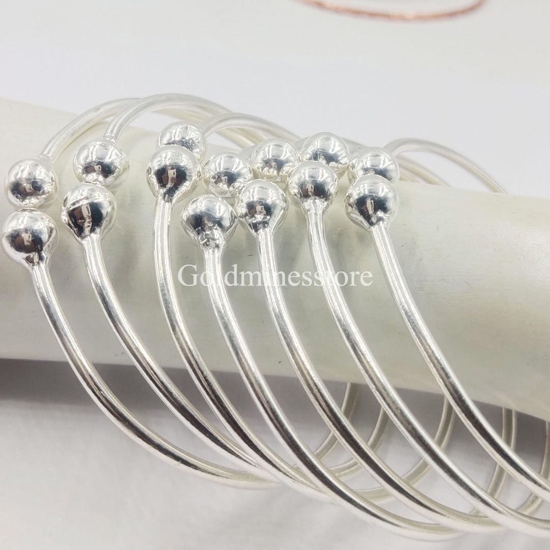 Thick West Indian Bangles, Set of 7 Bangles, Sterling Silver Bangles ...