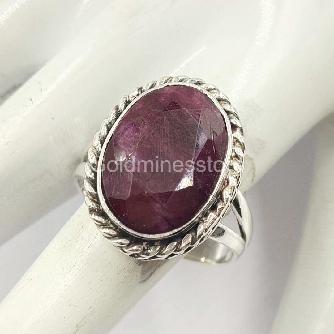 Beautiful Ruby Stone Ring Handmade Ring Raw Ruby Quartz - Etsy
