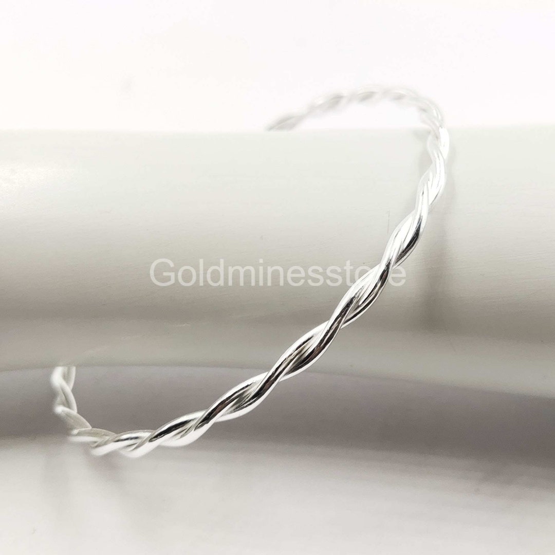 Amazing Silver Silver Bangle, 925 Sterling Silver Bangle Twisted Silver ...