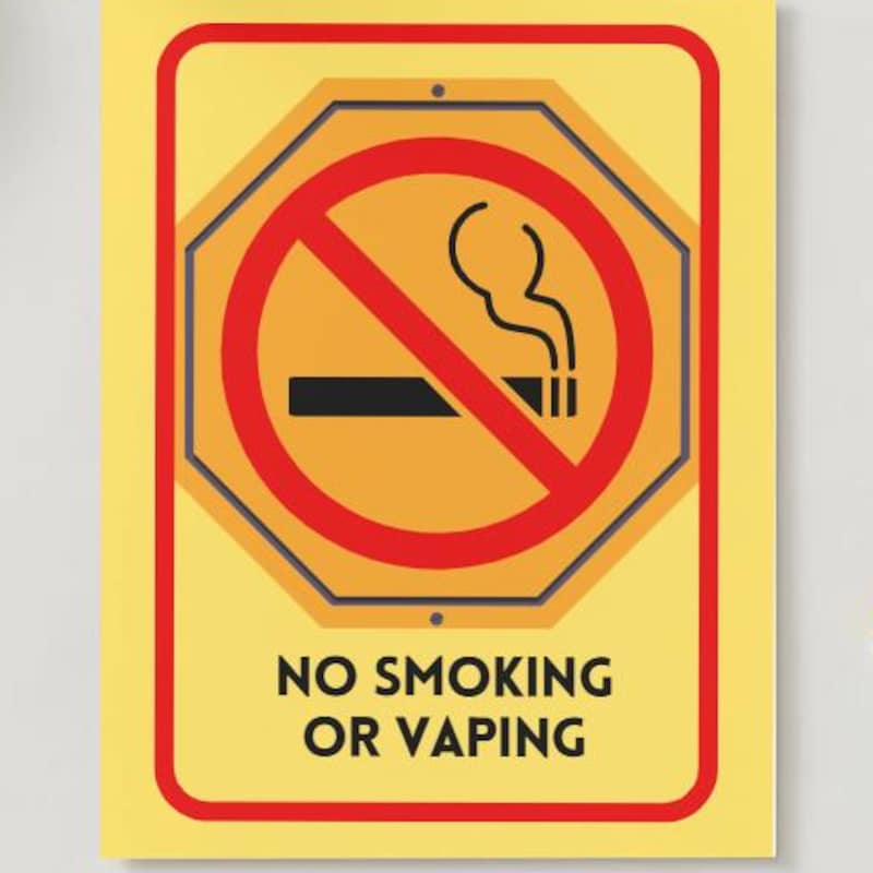 No Vaping Poster - Etsy