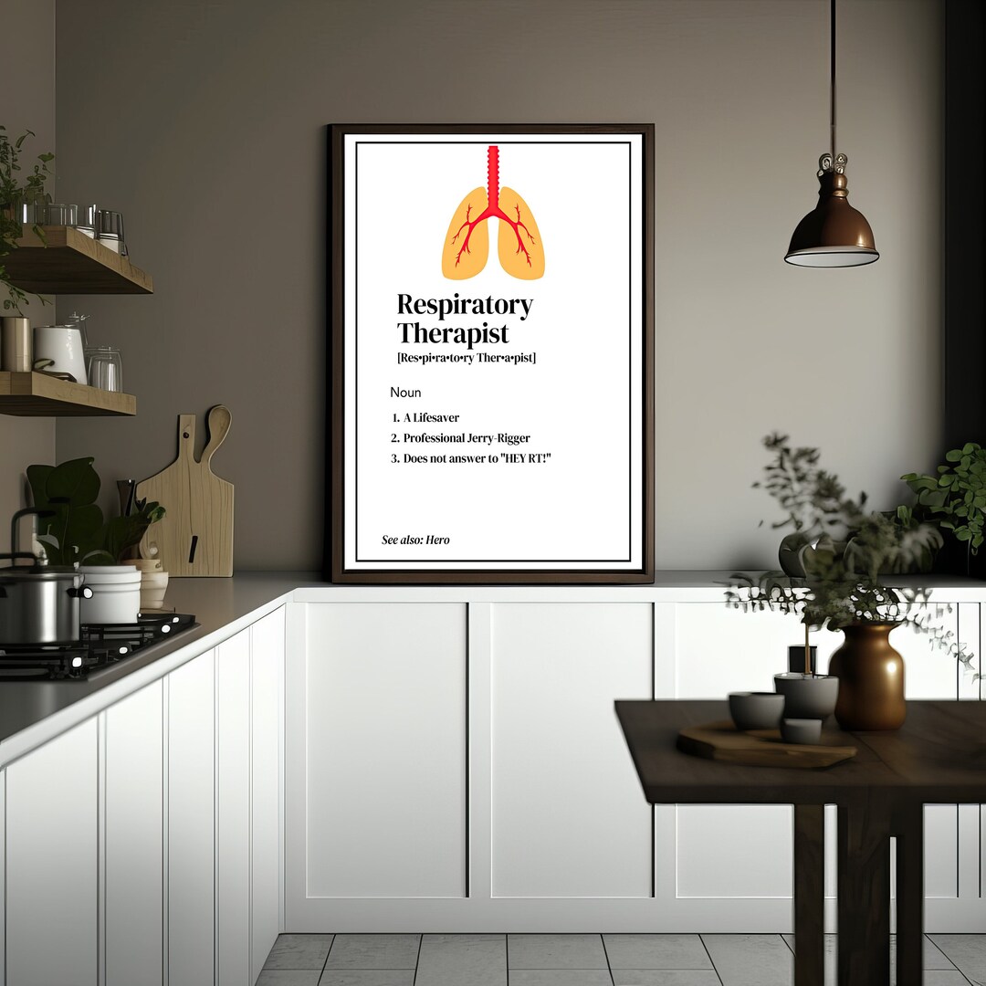 Respiratory Therapist Art RT Definition Printable Wall Art Respiratory ...