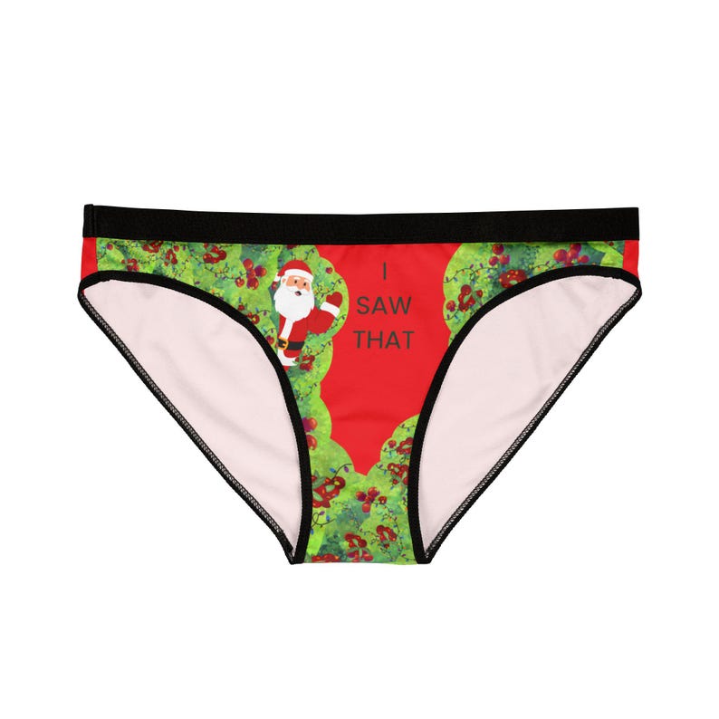 Funny Underwear Christmas Panties | Naughty Santa Claus Gift | White ...