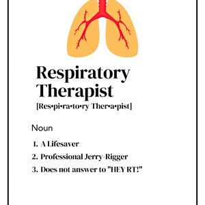 Respiratory Therapist Art RT Definition Printable Wall Art Respiratory ...