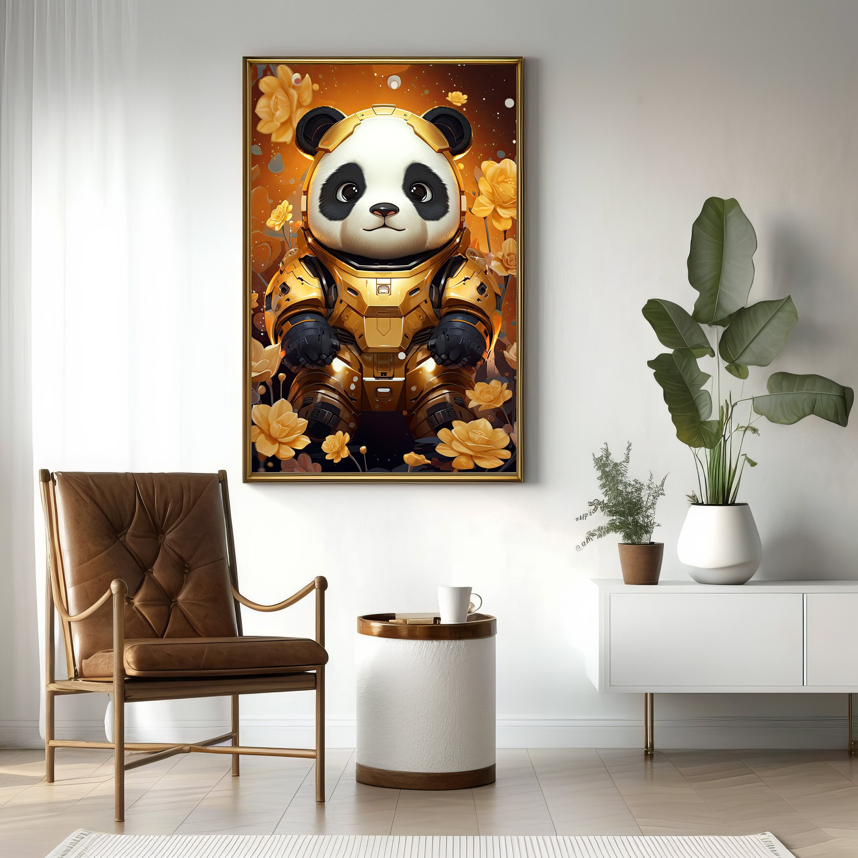Panda Art, Panda Poster, Printable Wall Art Chinese Panda Digital ART ...