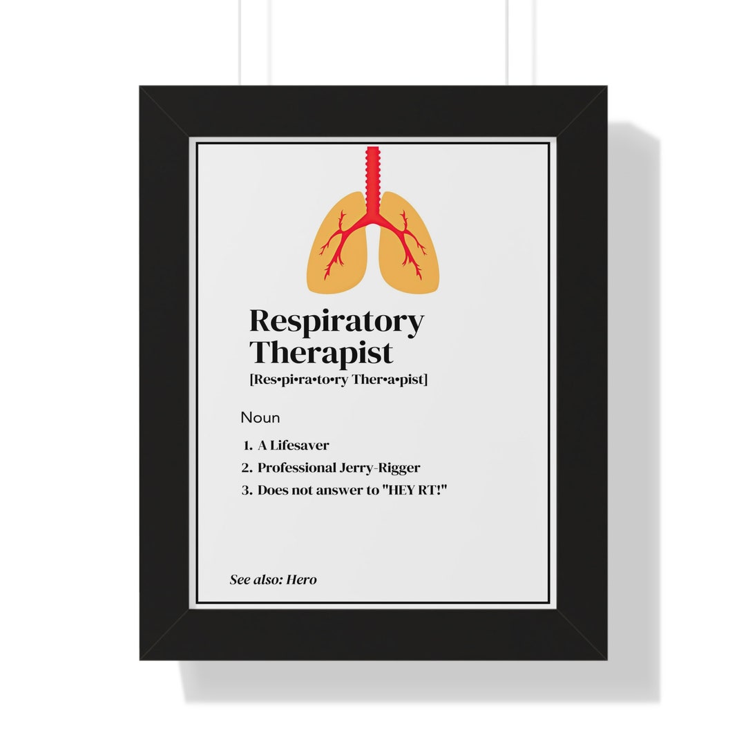 Respiratory Therapy, Framed Vertical Poster, Respiratory Therapist ...