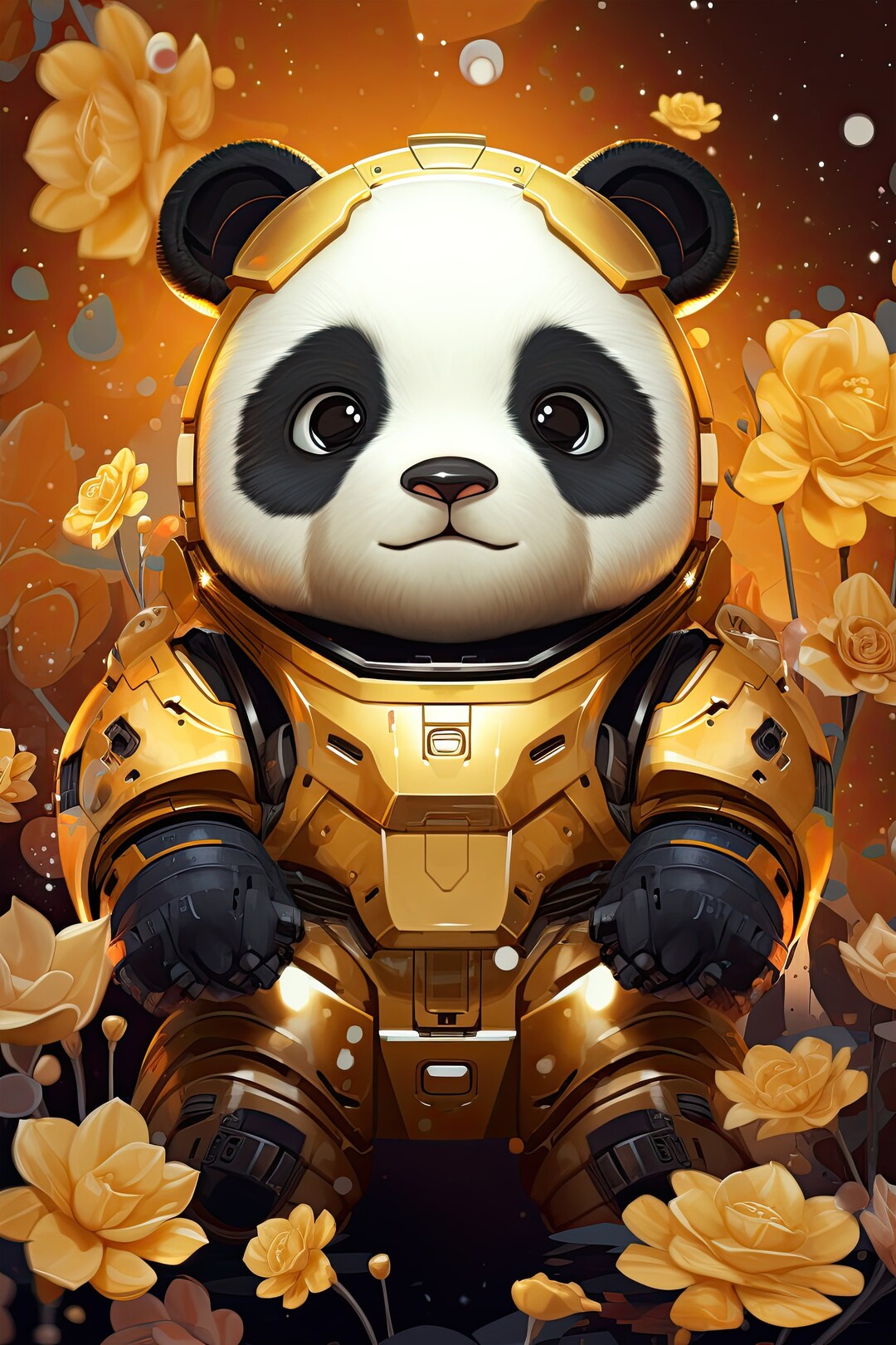 Panda Art, Panda Poster, Printable Wall Art Chinese Panda Digital ART ...