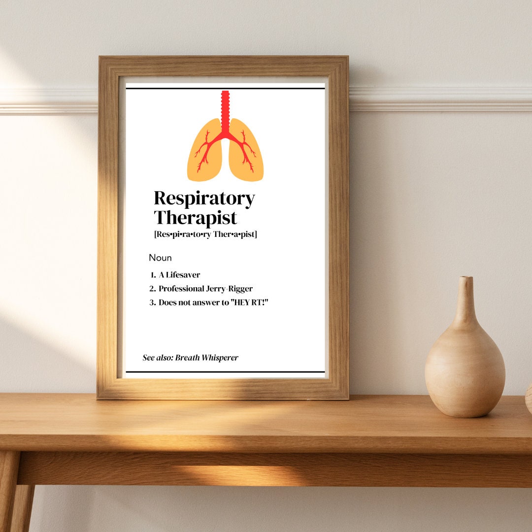 Respiratory Therapist Art RT Definition Printable Wall Art Respiratory ...