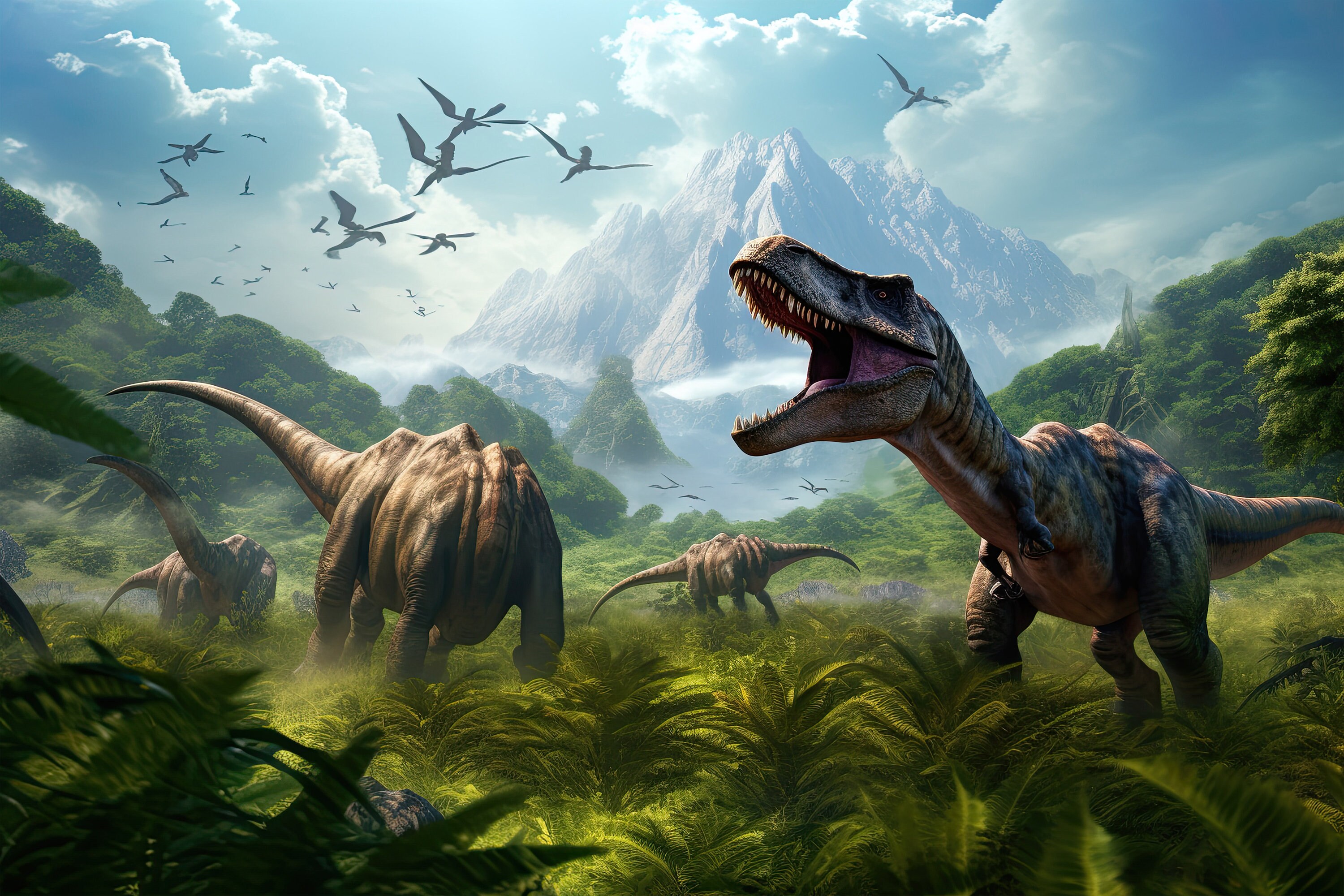 Realistic Dinosaur Wall Art | Printable Wall Art | Prehistoric ...