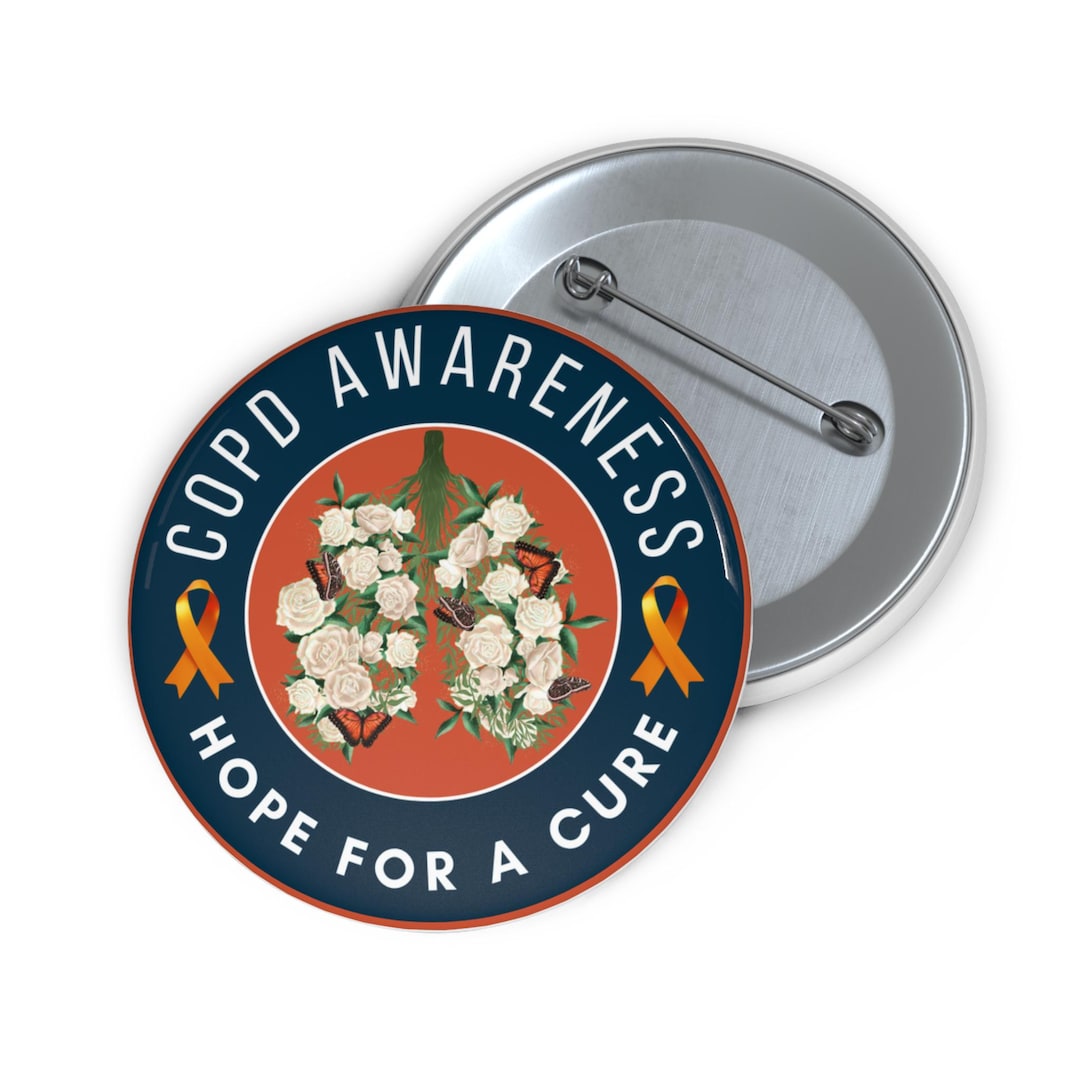 COPD Awareness Pin, Floral Lungs, Hope for a Cure - Etsy