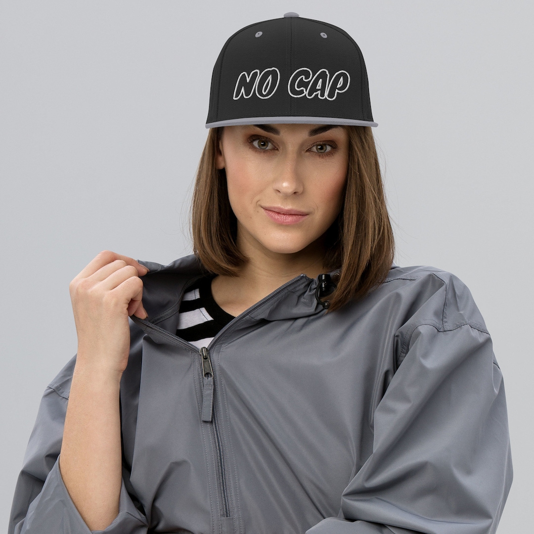 Meme Hat | No Cap | Tiktok Trend | Embroidered Snapback Cap - Etsy