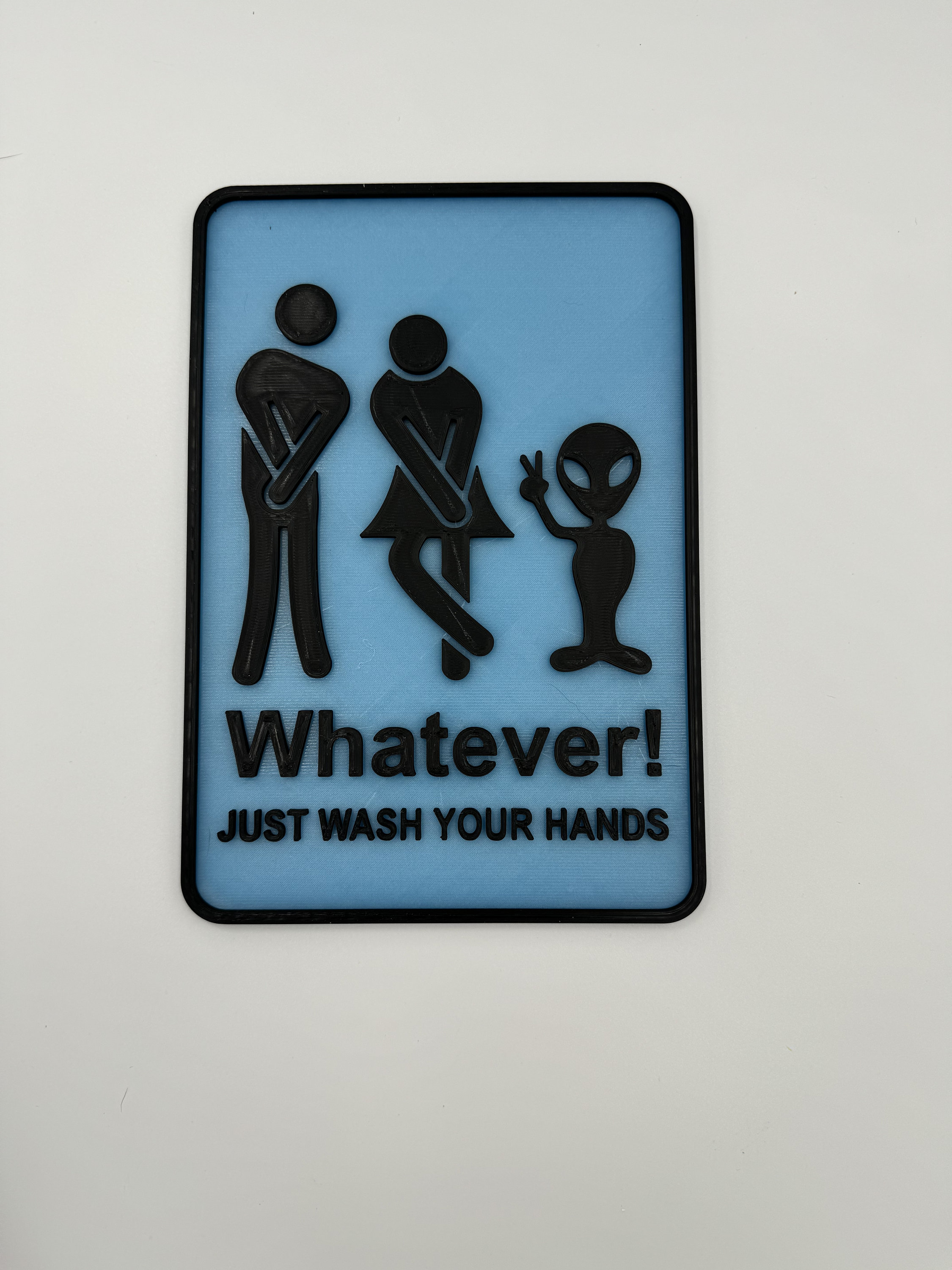 Funny Restroom Sign Alien Bathroom Sign 3d Printed Wash Your Hands ...