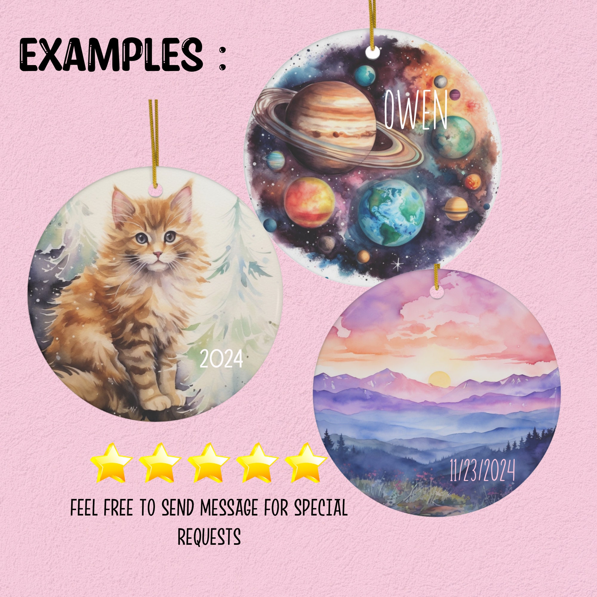 Outer Space Ornament Space Gifts Christmas Tree Kids Ornament Galaxy ...