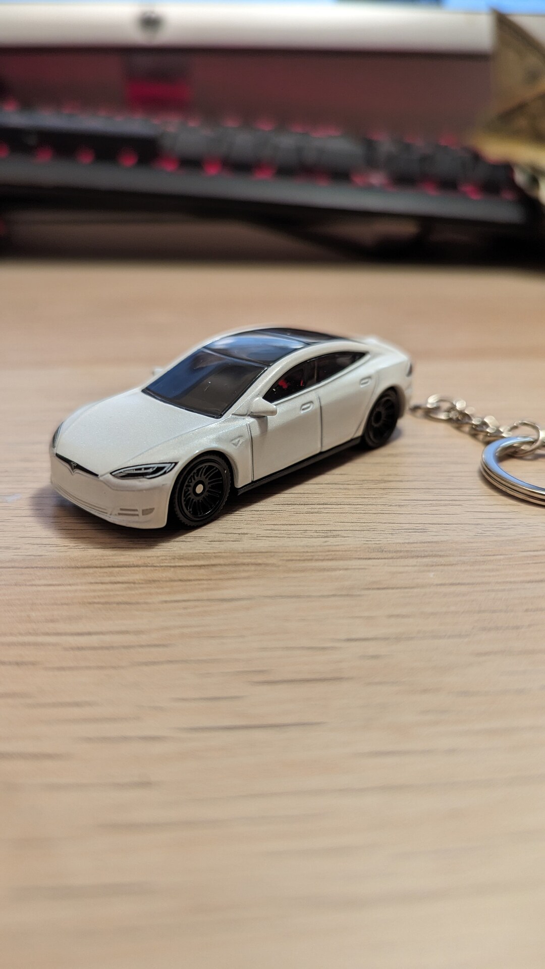 Custom Tesla Keychain - Etsy