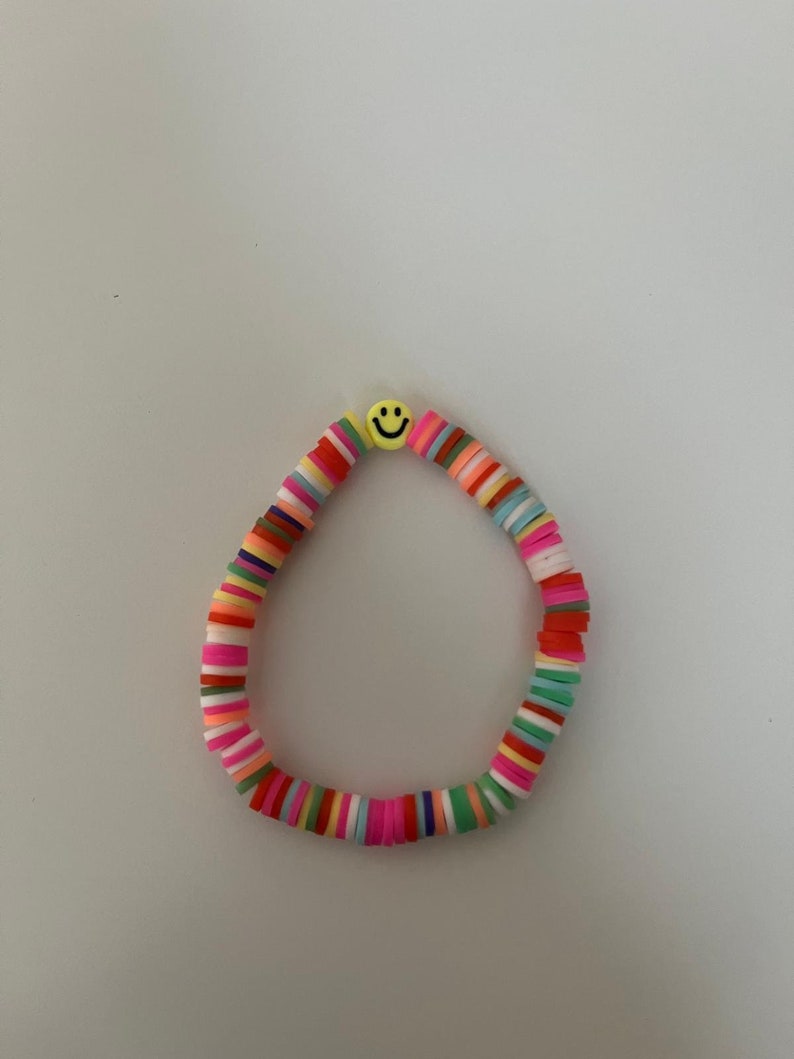 Rainbow Smiley Bracelet - Etsy
