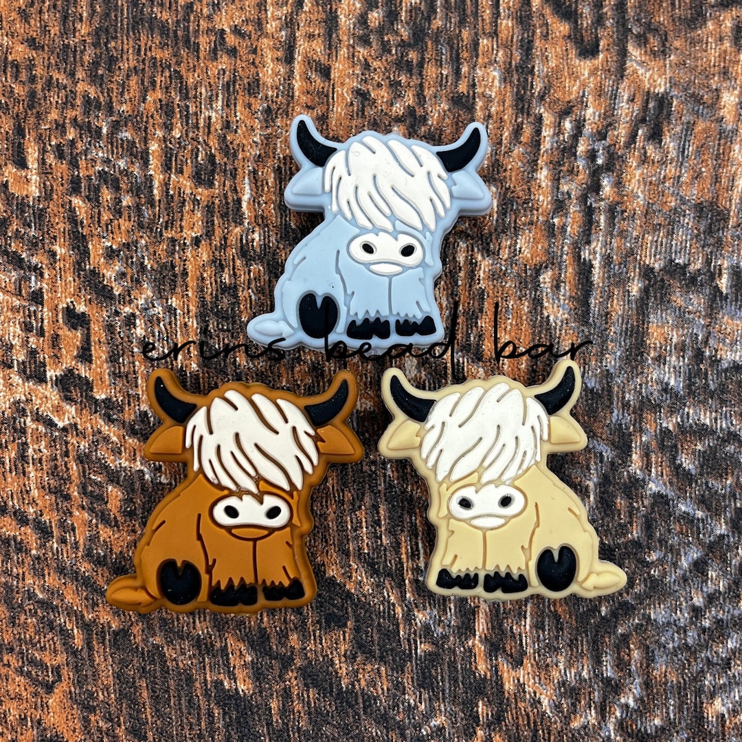 Highland Cow Silicone Focal, Cow Focal Bead, Farm Focal, Silicone Focal ...