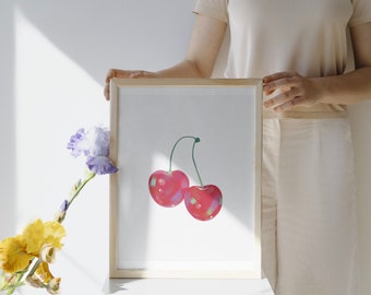 Cherries Cherry Fruit Art / Digital Print / Printable Poster - Etsy