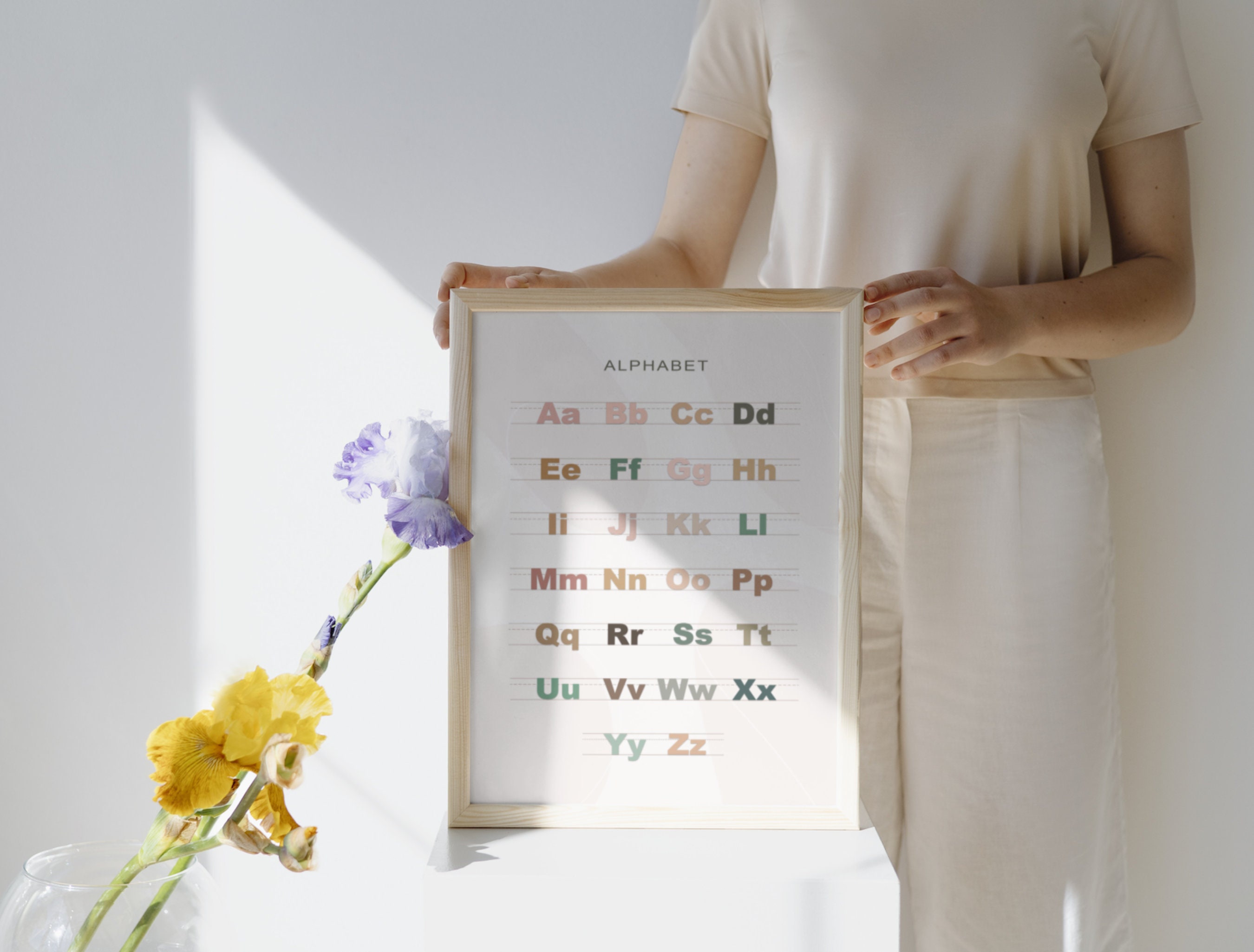 Aesthetic Alphabet Poster Handwriting Chart Print - Etsy