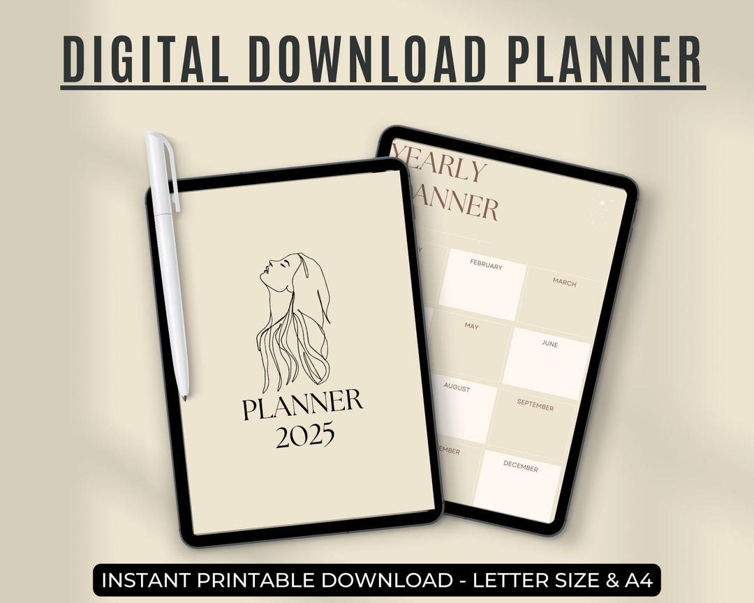 Printable 2025 Planner || Printable Planner || Yearly Planner || Modern ...