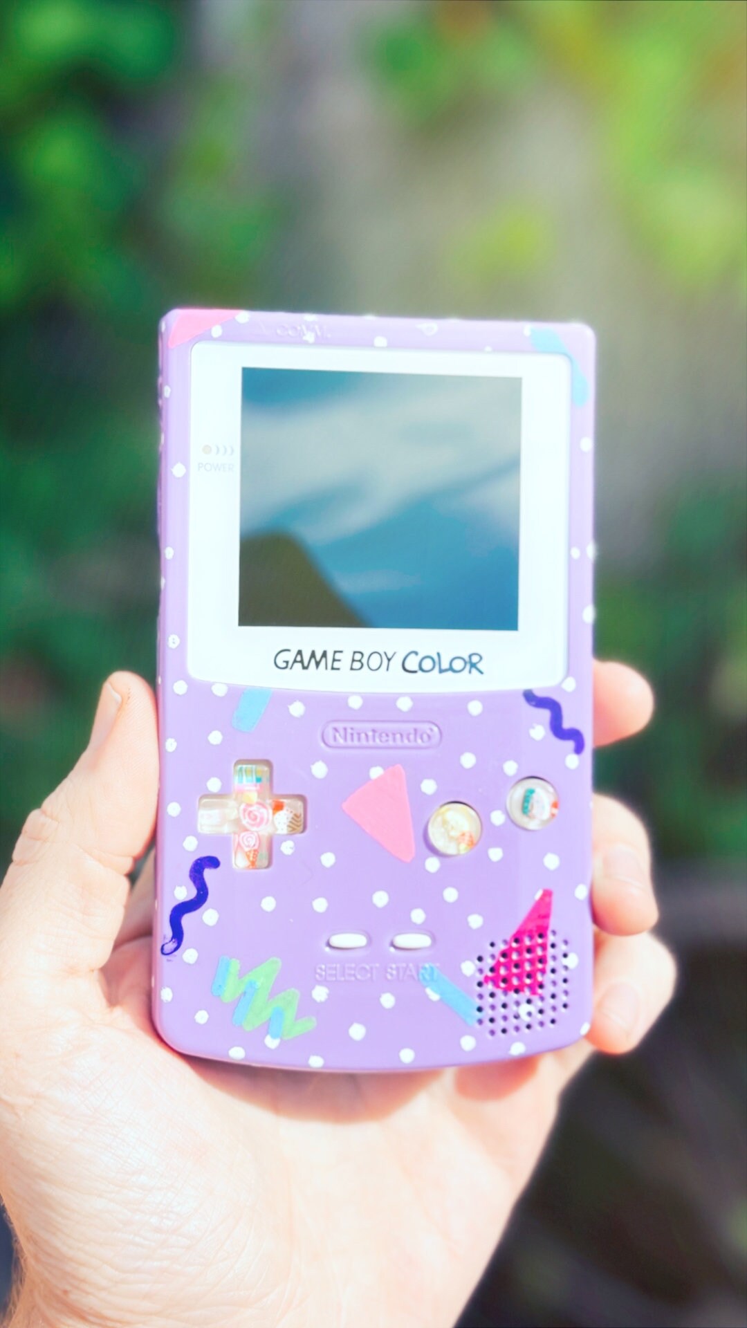 Game Boy Color purple Konfetti From iamlemonscustoms - Etsy