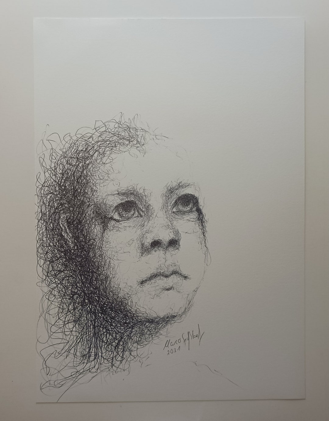 Ballpoint Pen Drawing on Paper - Etsy