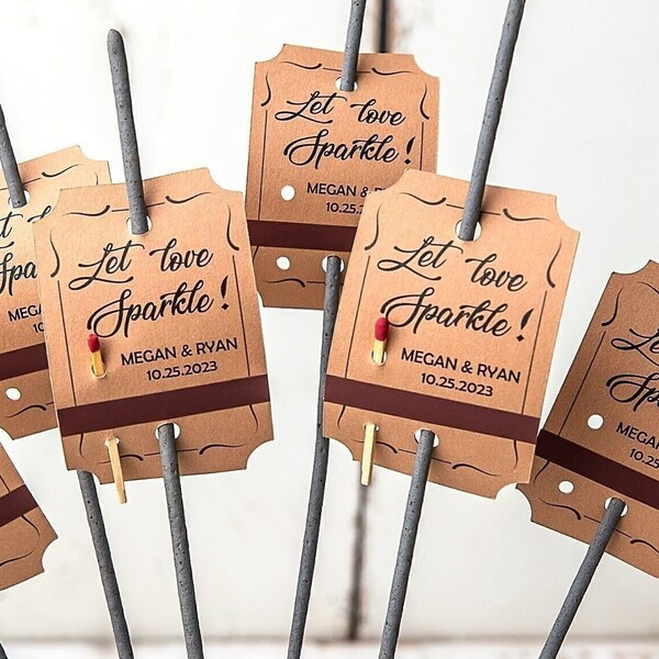 Wedding Sparkler Tag - Etsy