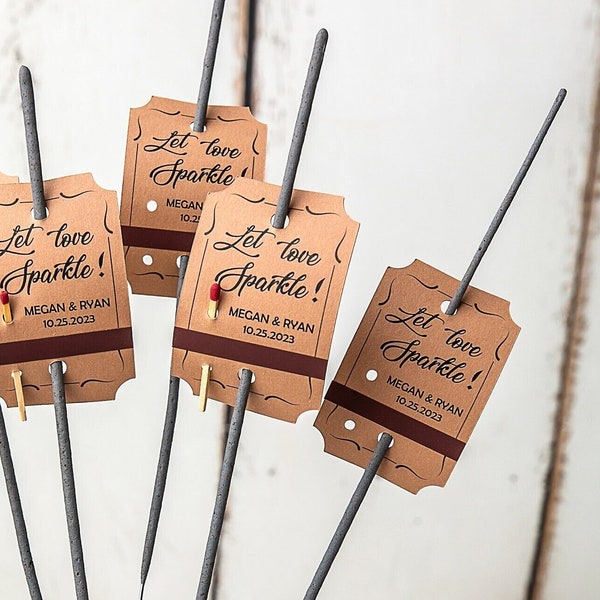 Wedding Sparkler Tag - Etsy