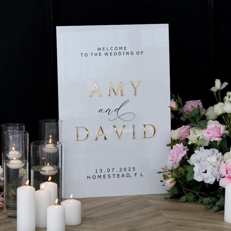 Acrylic Wedding Sign - Etsy