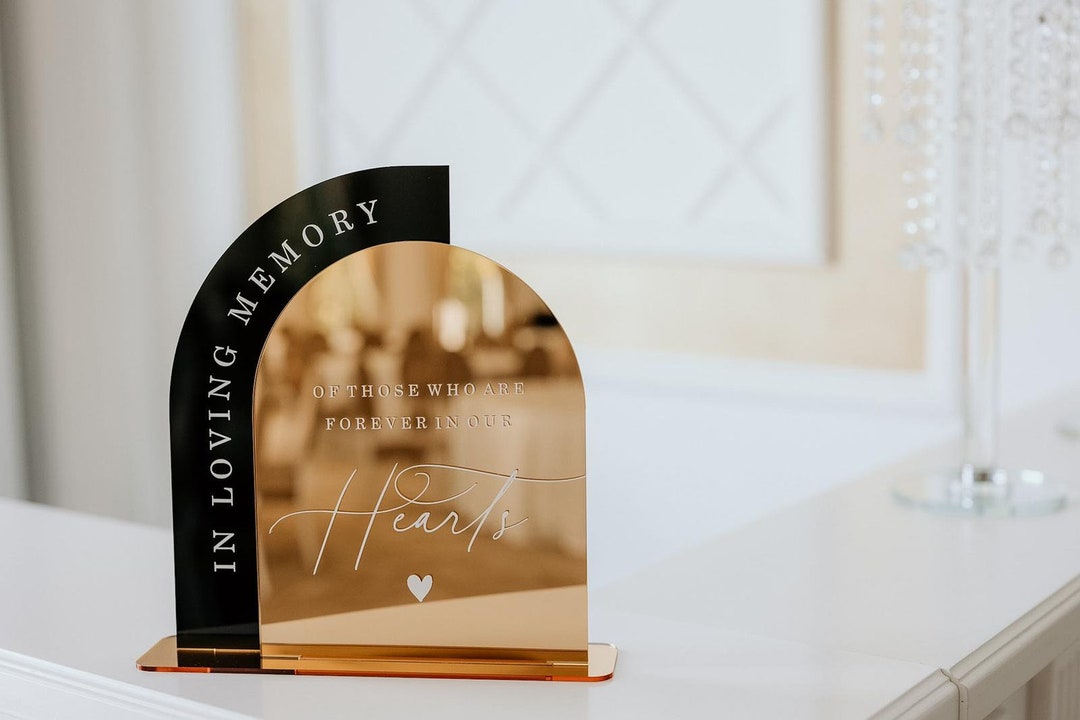 In Loving Memory Wedding Sign, Gold Wedding Memorial Sign,in Loving ...