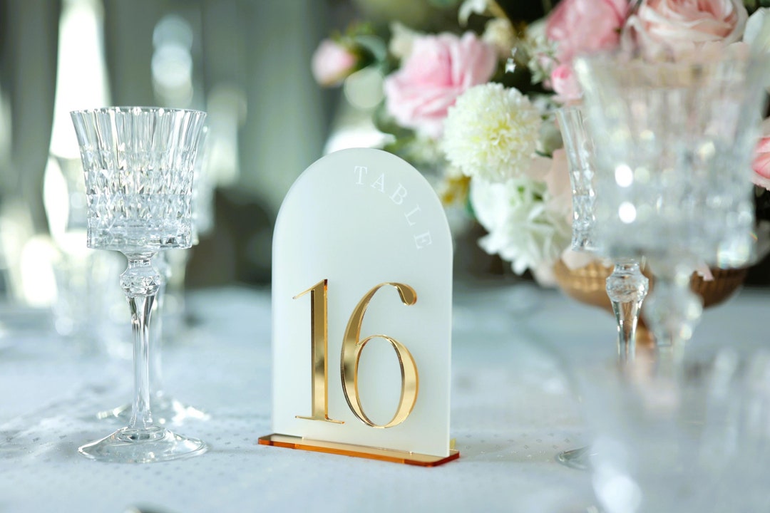 Acrylic Table Numbers-arched Wedding Table Numbers-wedding Table ...