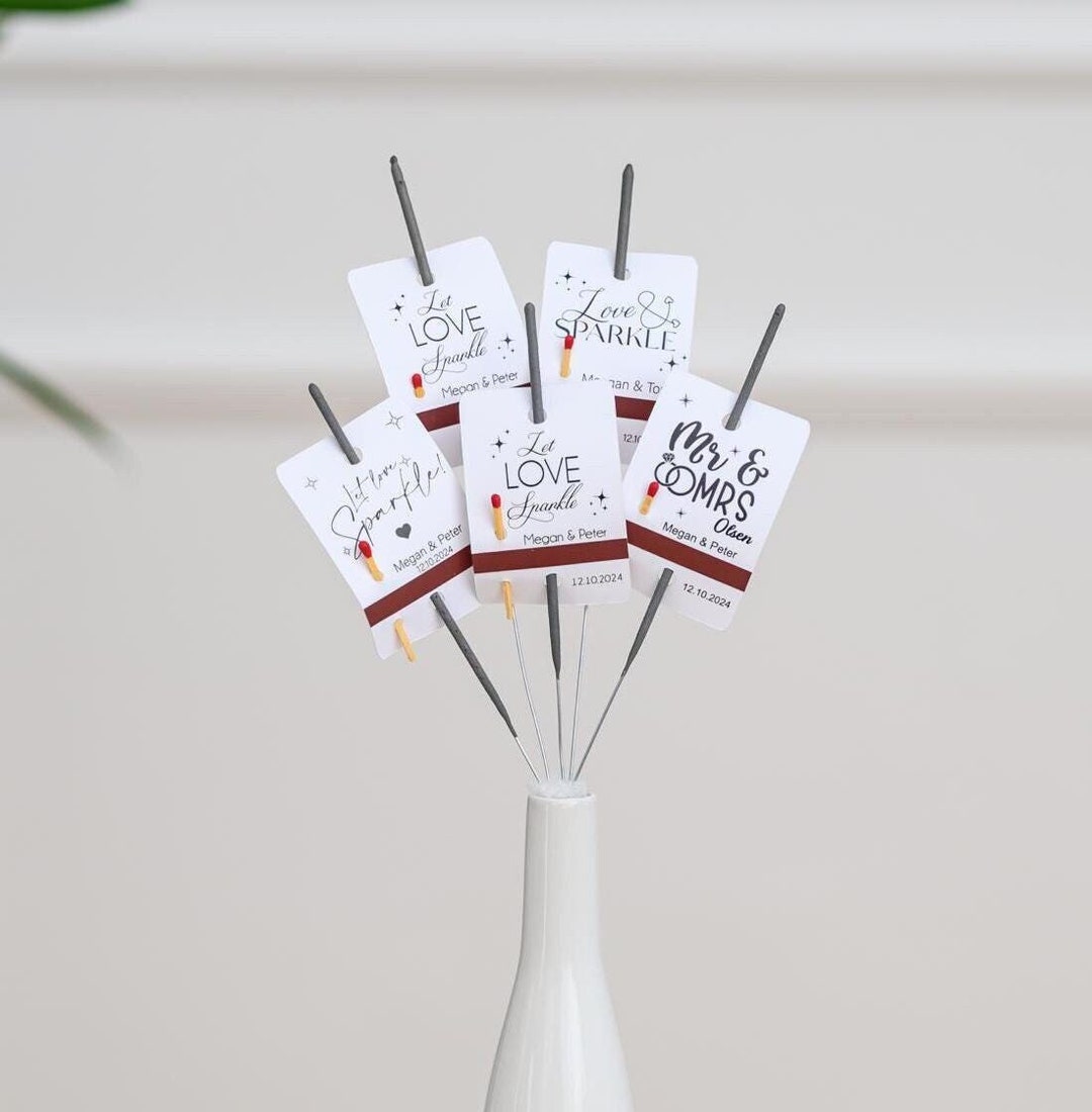 Personalized Sparkler Tags for Wedding ,sparklers Tags for Wedding ...