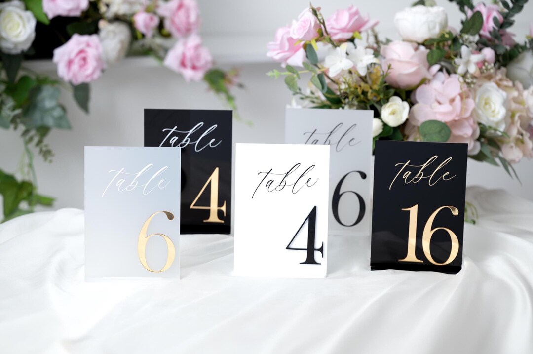 Wedding Table Numbers- Wedding Table Decor-wedding Table Signs -black ...