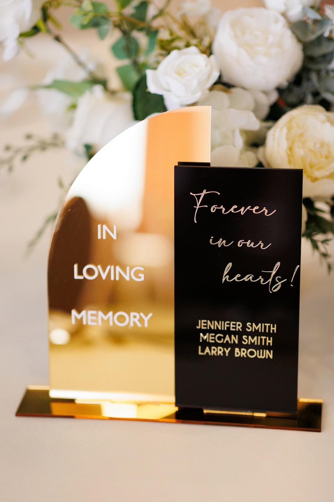 In Loving Memory Wedding Sign, Gold Wedding Memorial Sign,in Loving ...