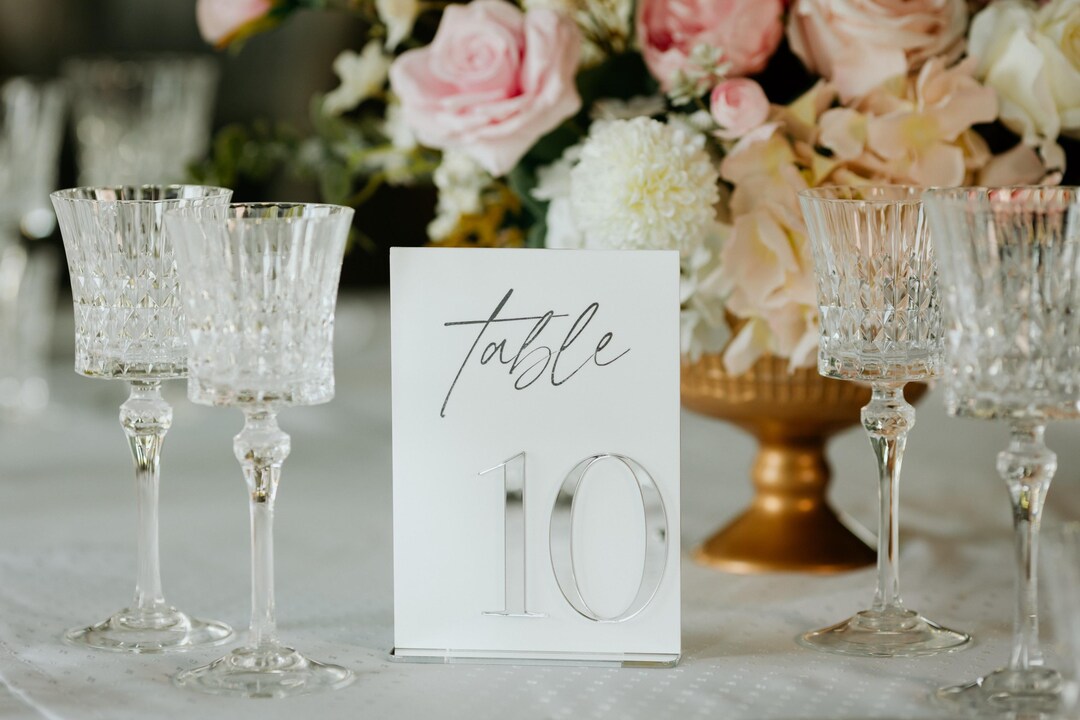 Silver Table Numbers-white Wedding Table Numbers-wedding Table Numbers ...