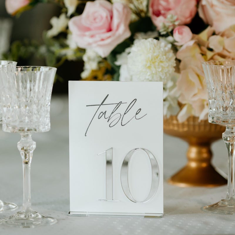 Elegant Table Number - Etsy