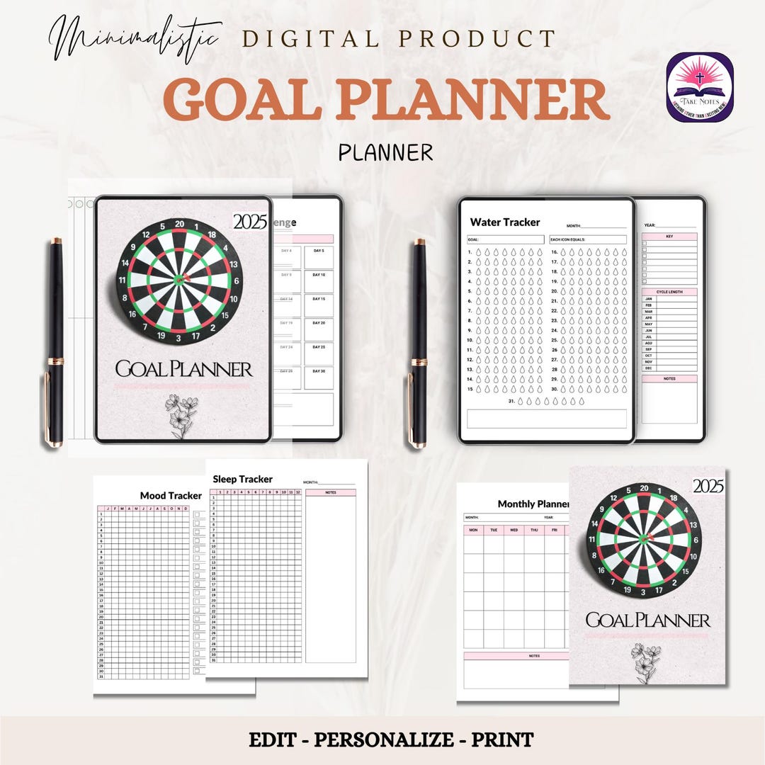 Goal Planner, Personal Goal Setting, Productivity Planner, Achievement ...