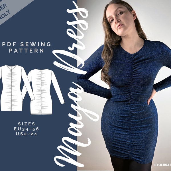 Draped Dress Pattern - Etsy
