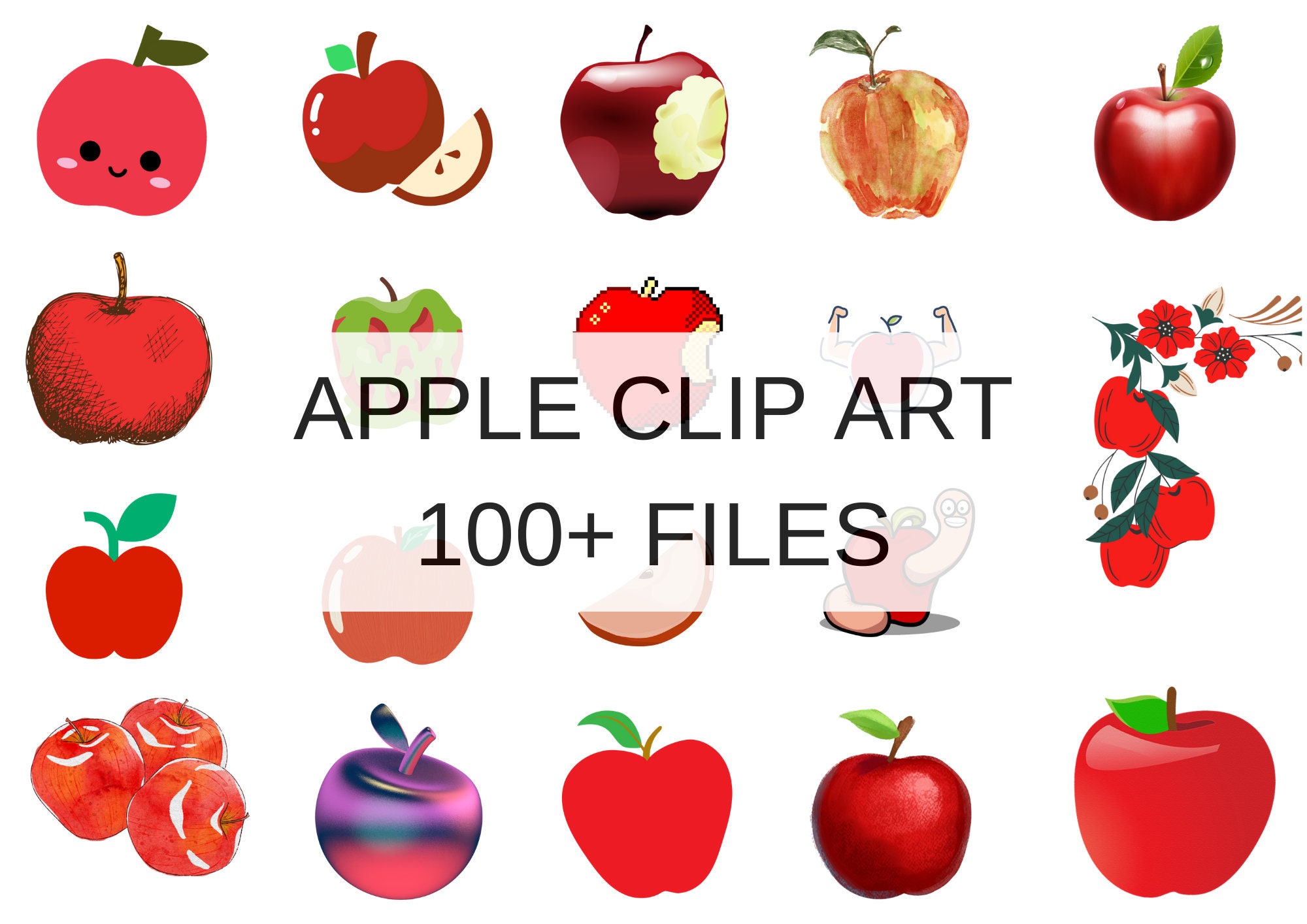 100+ Apple Clipart Bundle, Apple PNG Bundle, Apple SVG Bundle, Apple ...