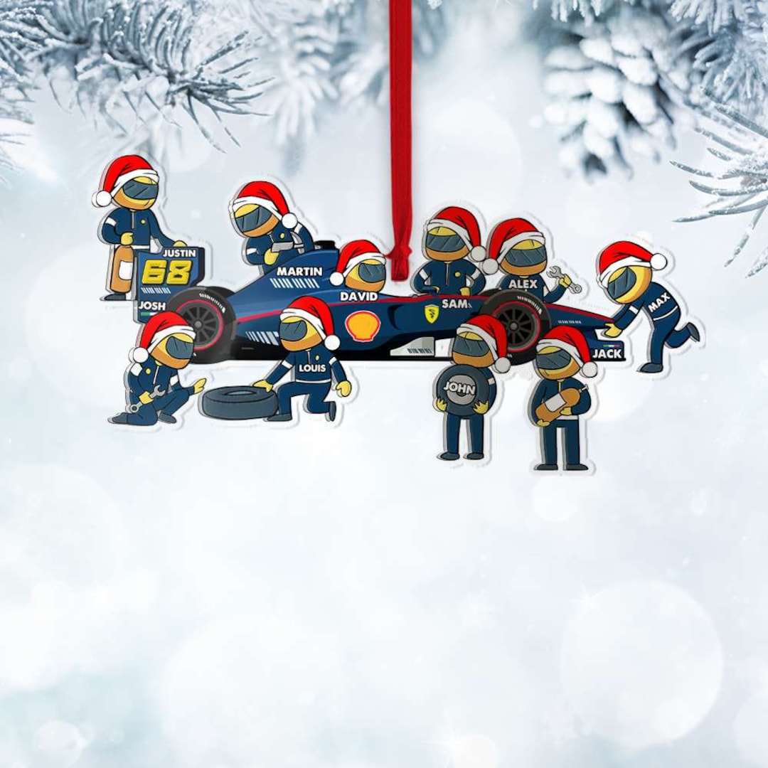 Racing Team Personalized Acrylic Shape Ornament Christmas - Etsy