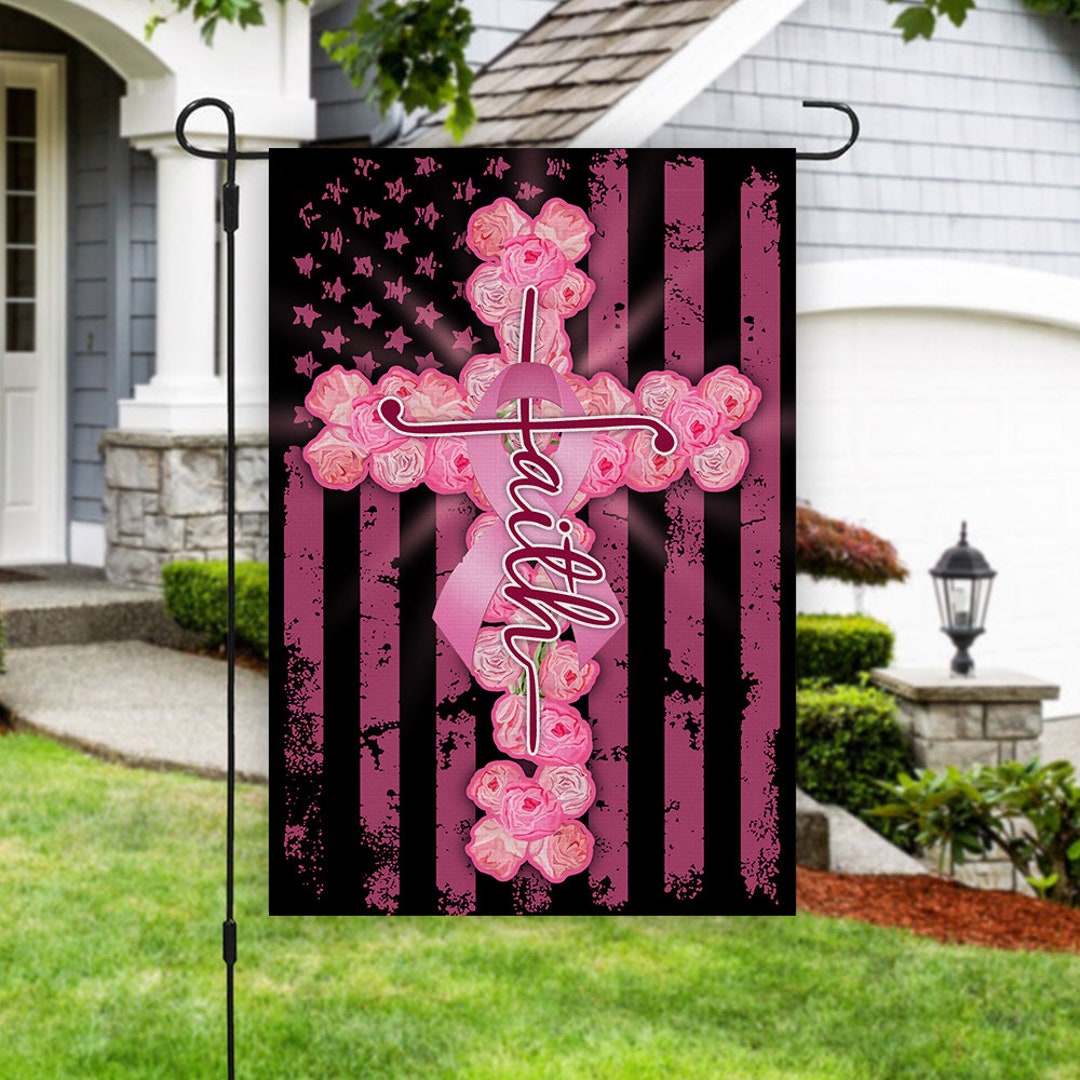 Faith Over Fear Hope Fight Believe Flag Breast Cancer - Etsy