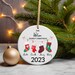 Custom Family 2023 Christmas Ornament, Xmas Stocking Keepsake Bauble ...