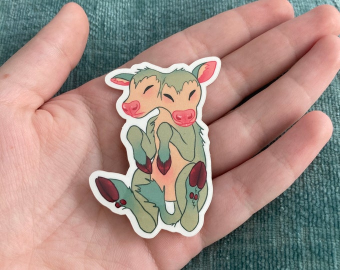 Two Headed Calf Glossy Vinyl Sticker - Etsy Canada