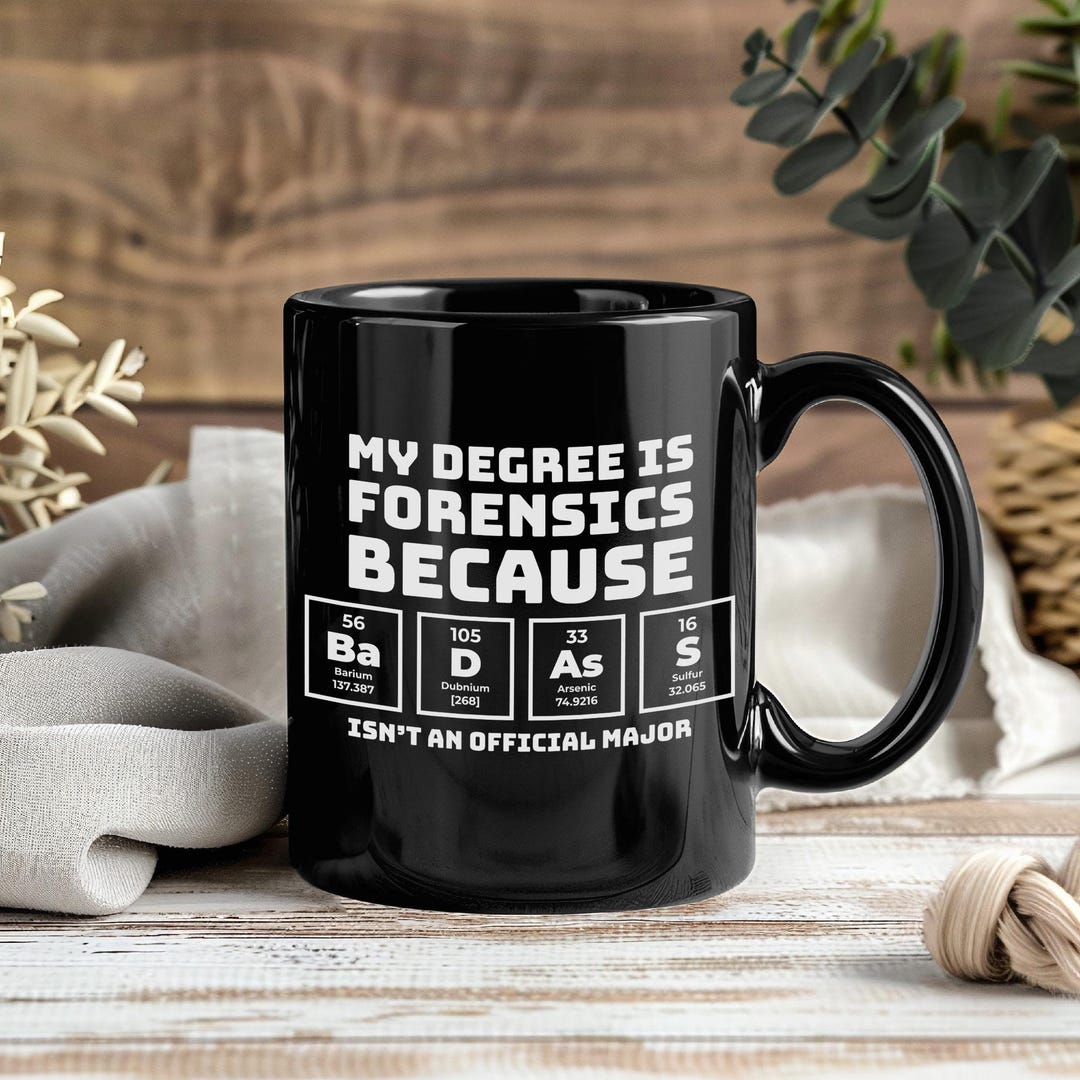 Forensic Science Mug, Funny Crime Scene Coffee Cup, DNA Fingerprints ...