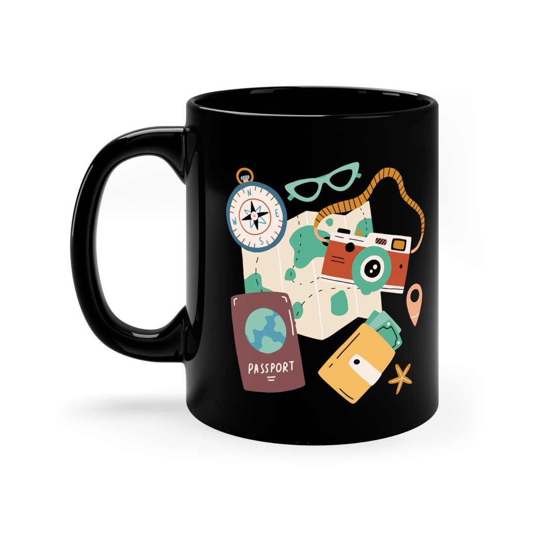 Tourist Spirit Day Costume Camera Passport Mug Coffee Tea Cup ...