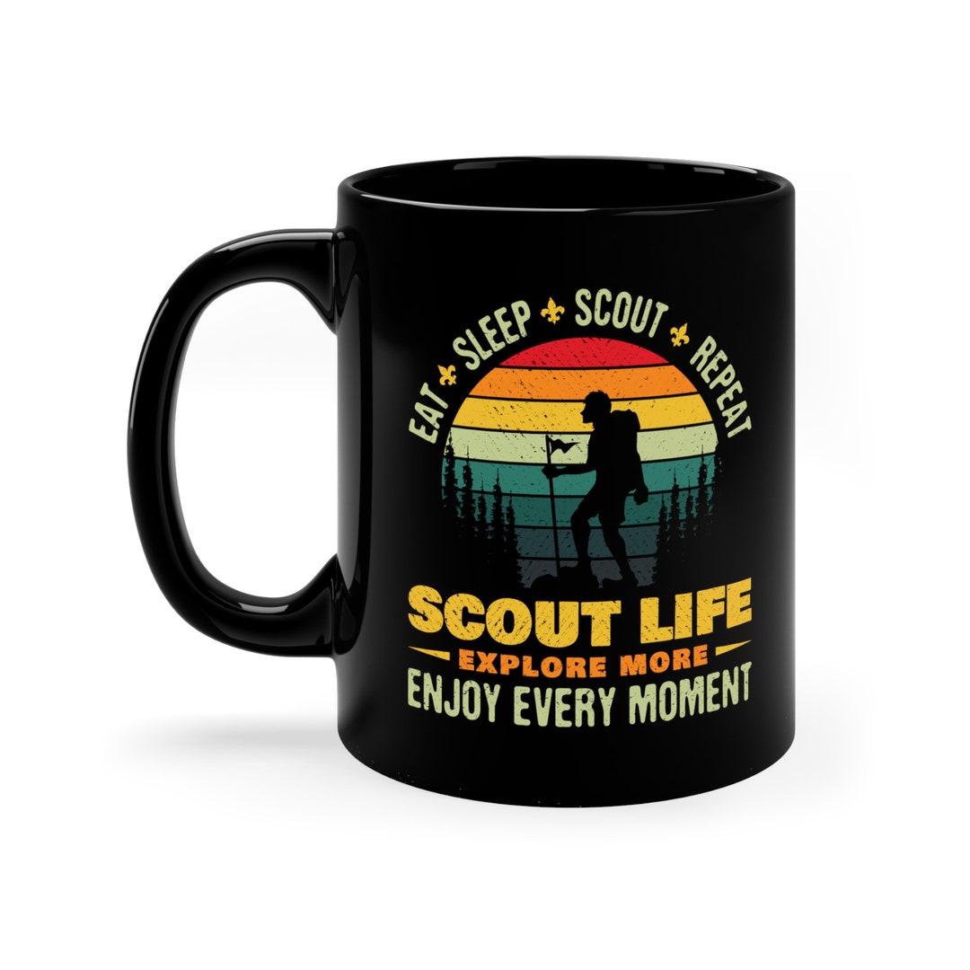 Scout Life Flag Scouting Lovers Gifts Hiking Happy Camper Camp Vintage ...